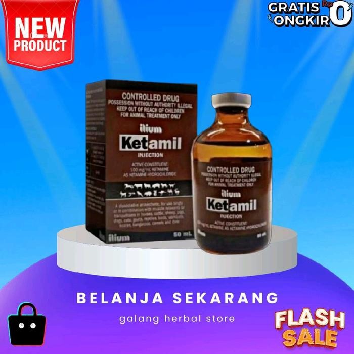 Jual Ketamil Ilium njection 50 ml Asli Original Obat Hewan | Shopee ...