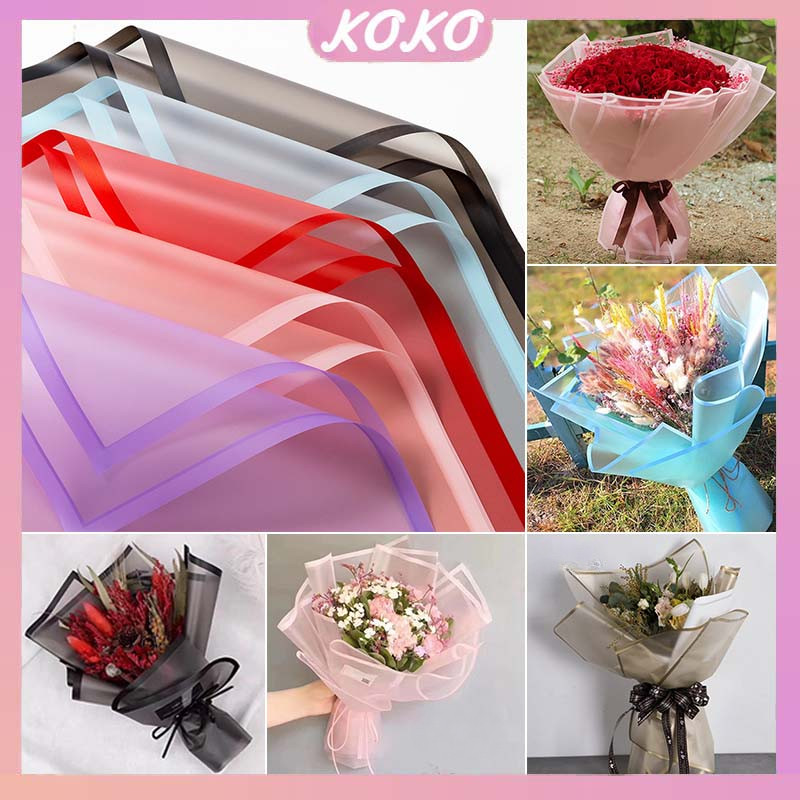 Jual 【20 Lembar】Kertas Buket Bunga Korea Transparan Warna Flower ...