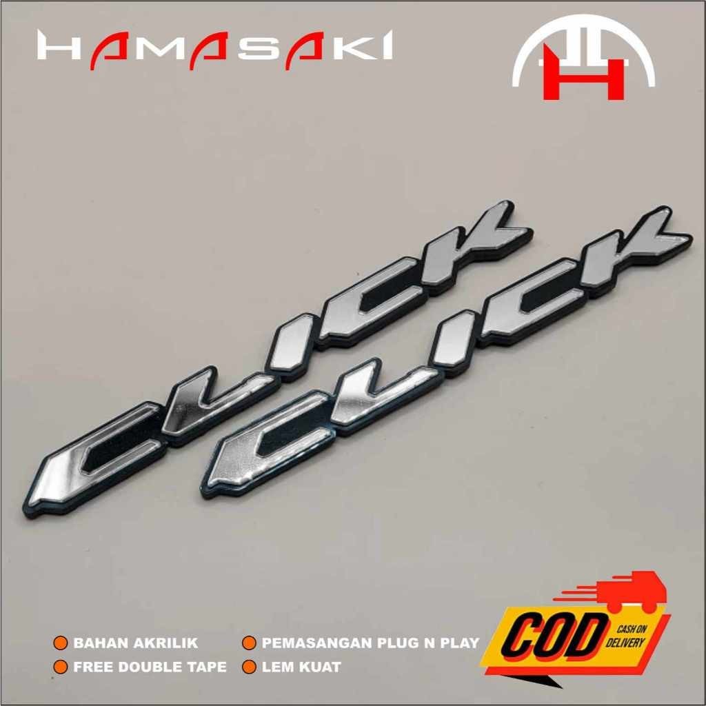 Jual Emblem Click 2pcs Stiker Timbul Tulisan Klik 3D Logo Vario Click ...