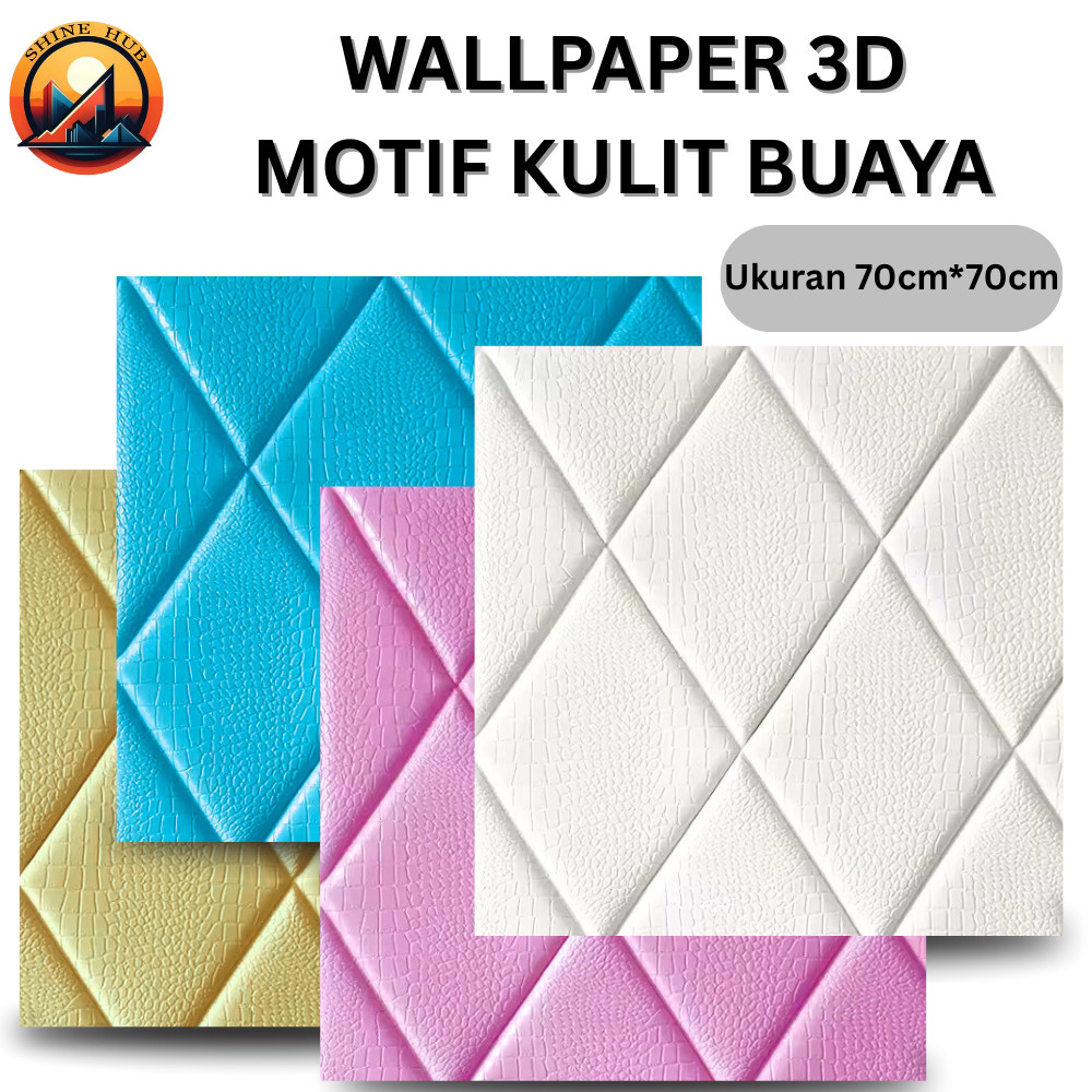 Jual Wallpaper Dinding Foam Timbul 3D Bata Classic Motif Batik 70x70cm ...