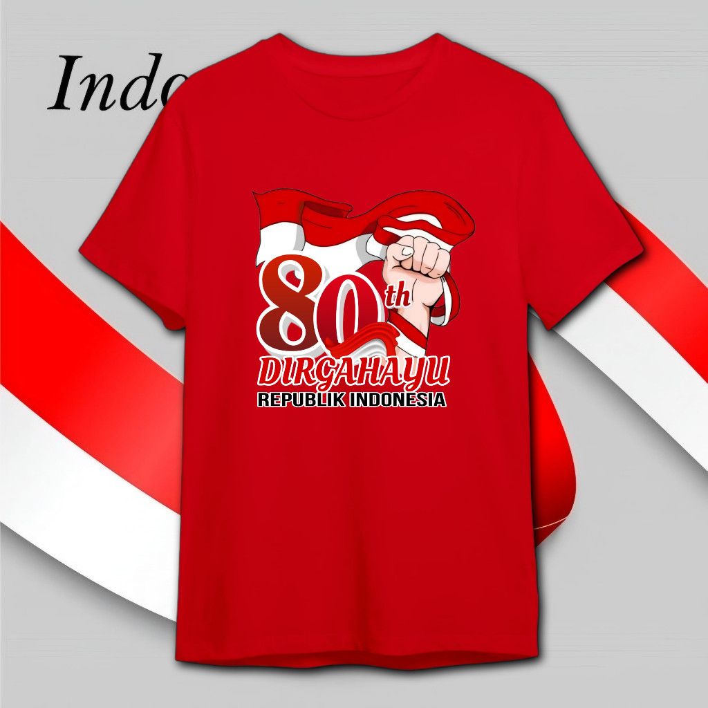 Jual TSHIRT KAOS 17 AGUSTUS 2025 DEWASA / KAOS MERAH PUTIH 80TH DIRGAHAYU REPUBLIK INDONESIA ...