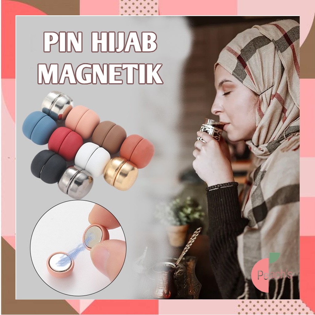Jual PEACHs - 6653 Pin Hijab / Pin Magnet Hijab Anti Slip / Aksesoris ...