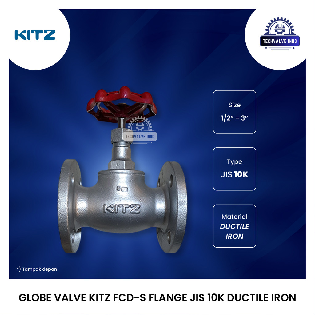 Jual GLOBE VALVE KITZ FCD-S 1 1/2" INCH JIS 1OK DUCTILE IRON ORIGINAL | Shopee Indonesia