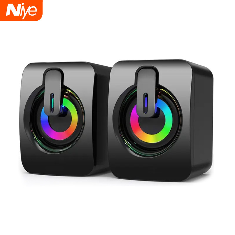 Jual Computer Speakers PC Sound Box HIFI Stereo Microphone USB Wired ...