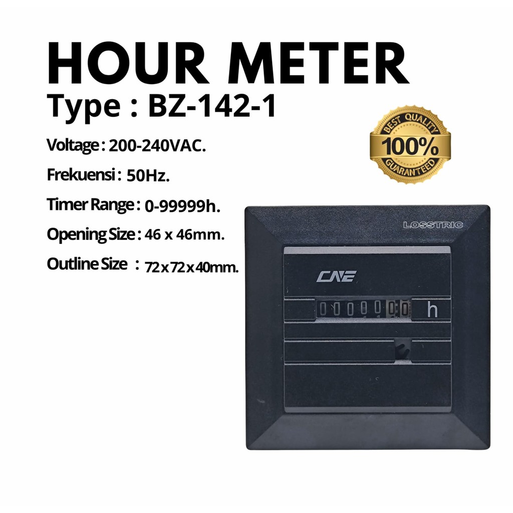 Jual Hour Meter Analog BZ-142-1 / Jam Meter Alat Ukur Ketepatan Waktu ... | Shopee Indonesia