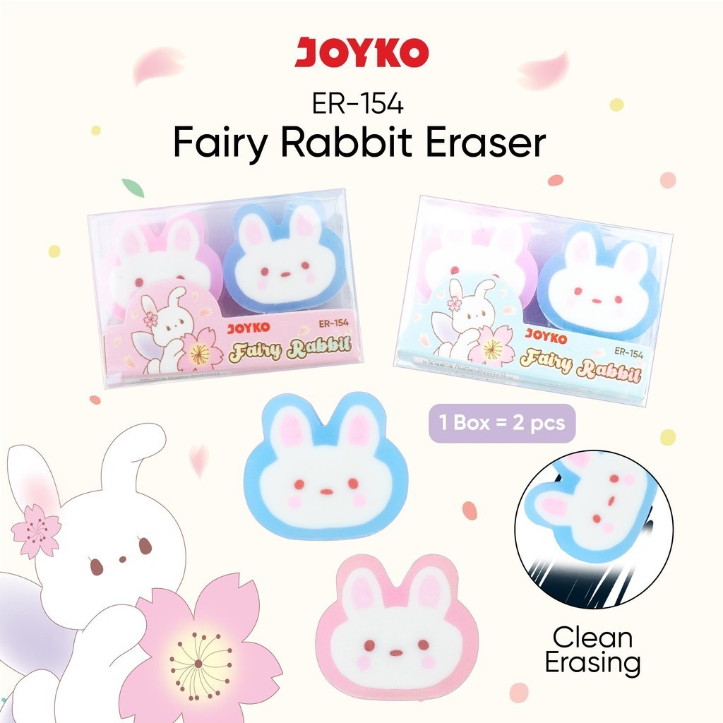 Jual JOYKO Penghapus Eraser ER-154 Fairy Rabbit 1 Pack 2 Pcs | Shopee ...