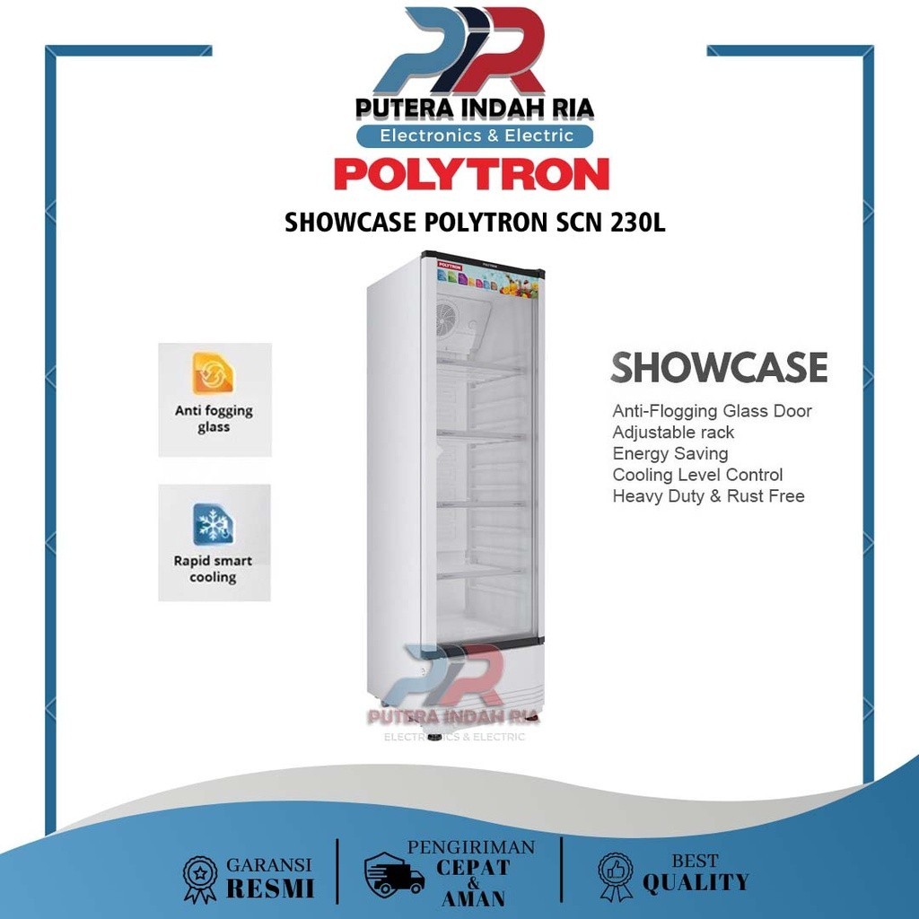Jual SHOWCASE POLYTRON SCN 230L / Showcase [230 Liter / 4 Rak] | Shopee ...