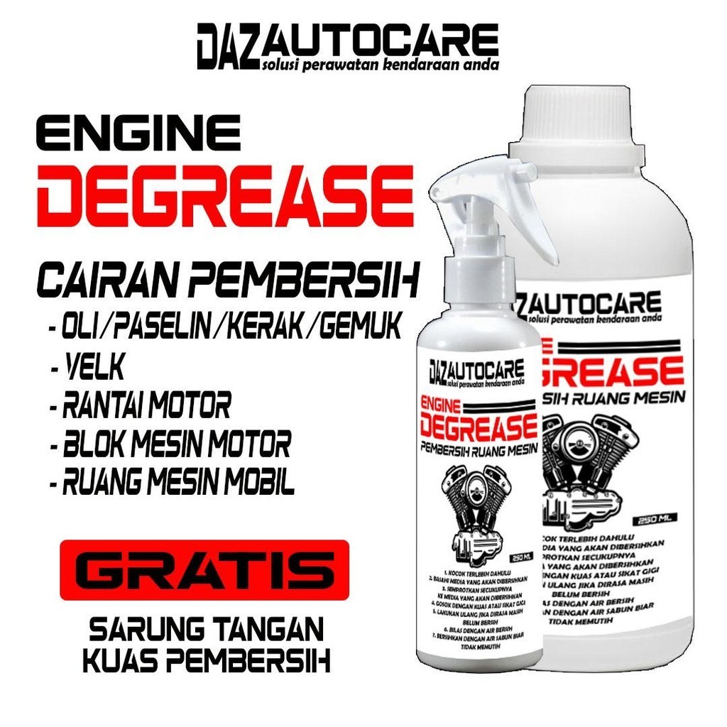 Jual DAZ autocare ENGINE DEGREASE RUST REMOVER CAIRAN PEMBERSIH MESIN ...