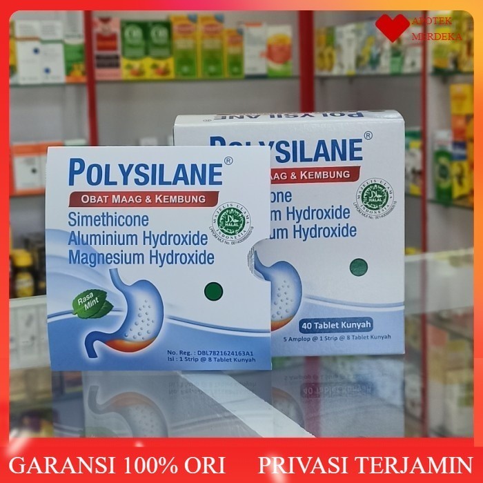 Jual Polysilane Tablet / Polysilan Obat Maag Dan Kembung / Polisilane ...