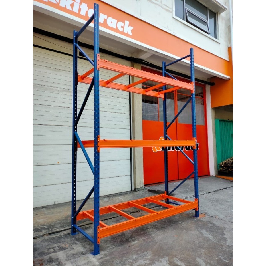 Jual PR2530 RACK GUDANG PALLET 2 TON RACK HEAVY DUTY PANJANG RACK 2,5 ...