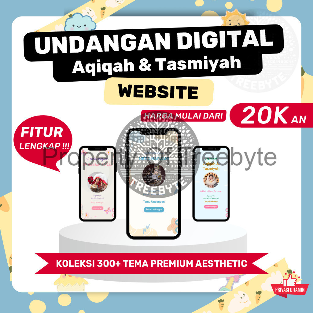 Jual Undangan Aqiqah Tasmiyah Syukuran Website Kelahiran & Penamaan ...