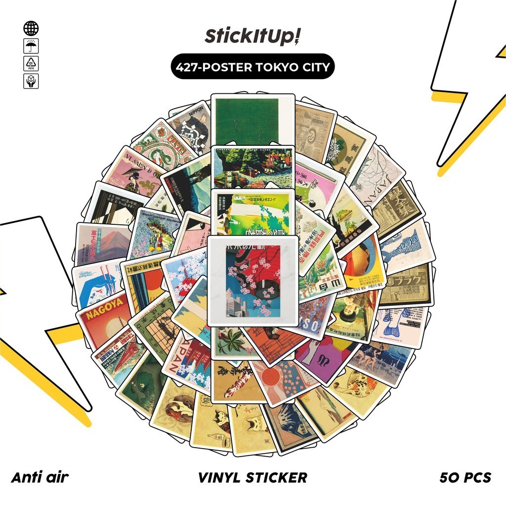 Jual COD 50 Pcs Stiker Pack Poster ala jepang Lucu Aesthetic Vynil Waterproof untuk Freebies ...