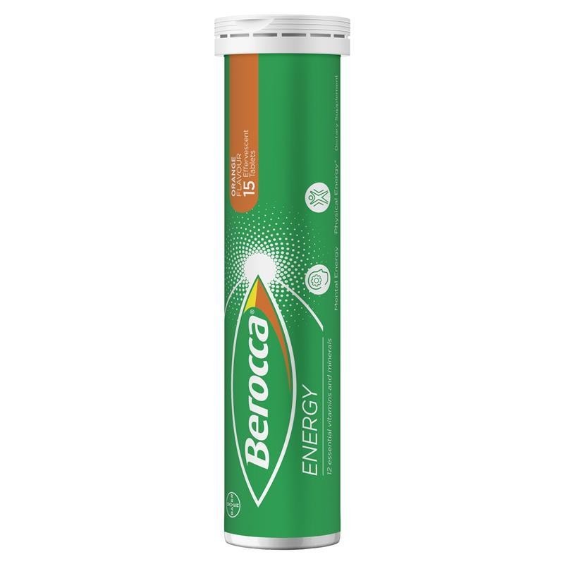 Jual Berocca Energy Vitamin B & C Orange Flavour Effervescent Tablets ...