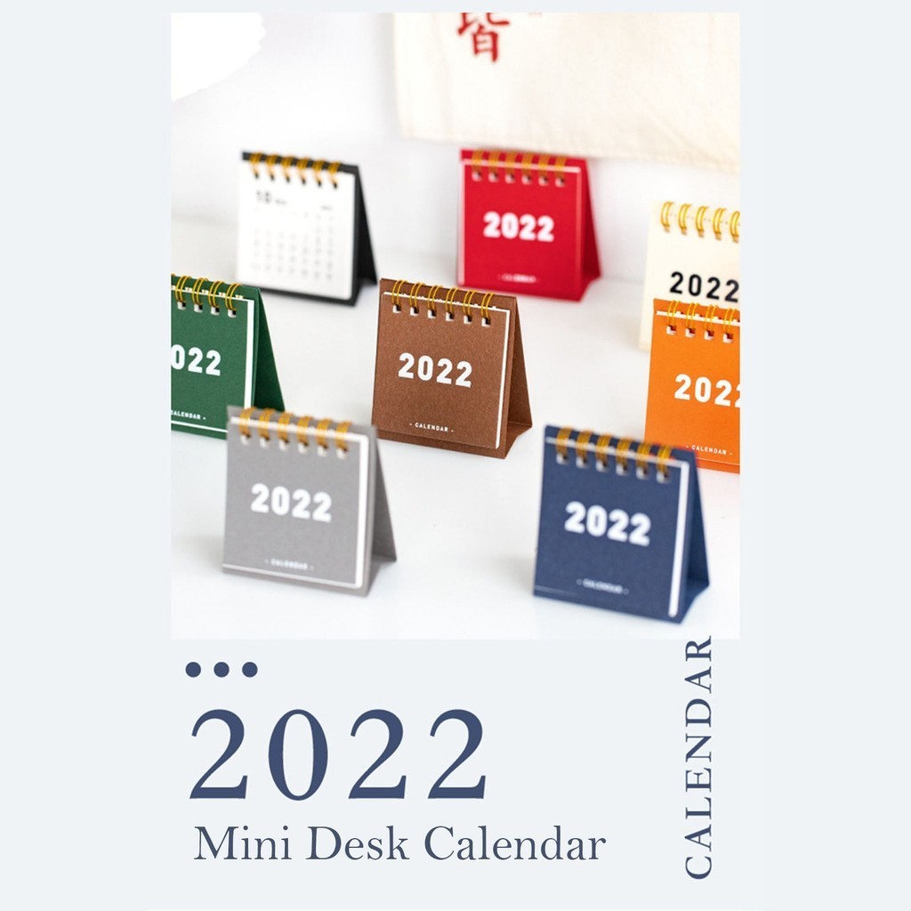 Jual 2022 Mini Desk Calendar Desktop Standing Flip Monthly Calendar For ...