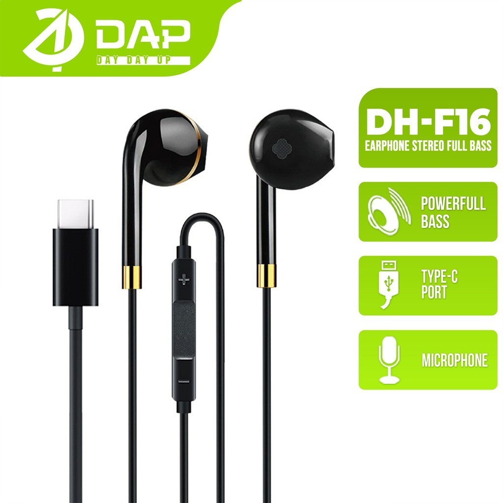 Jual DAP DH-F16 USB C Headphones, Type C Earbuds, Headphones with ...