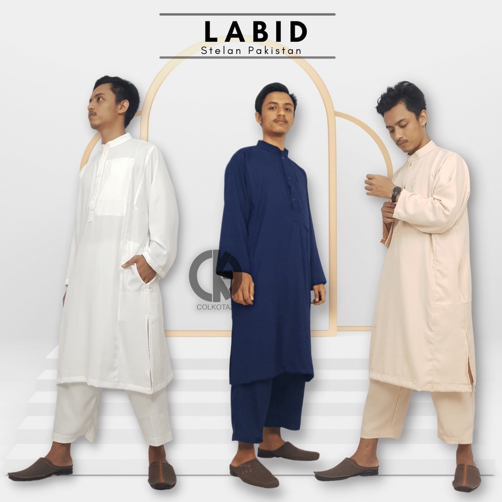 Jual JUMBO ( M - XXXXL ) ALHAJJ Pakaian Pria Pakistan LABID Koko Kurta Set Stelan Umroh Pakistan ...