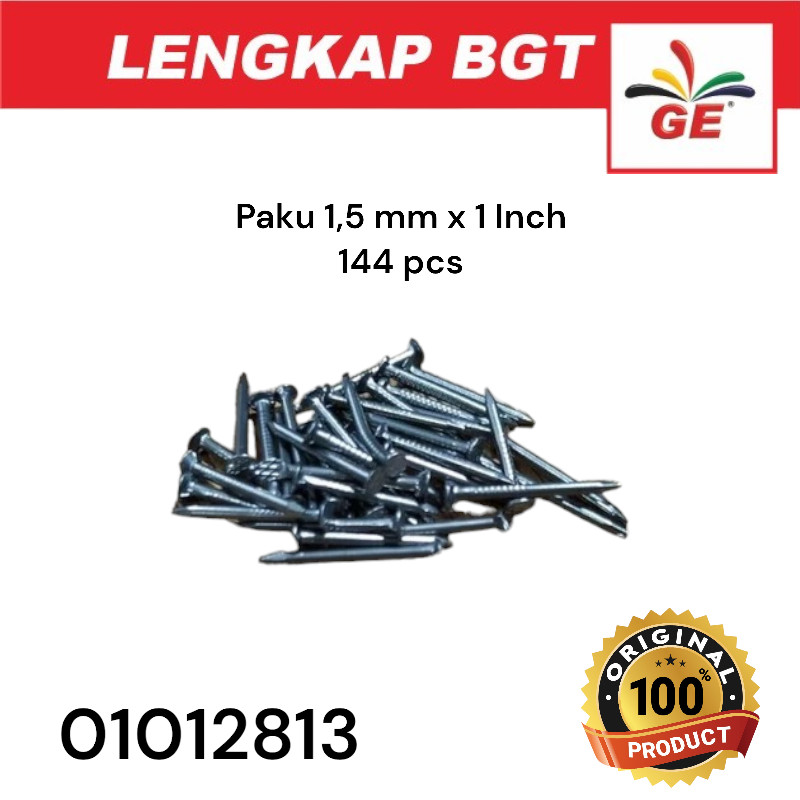 Jual FIX-IT Paku Triplek Paku Sepatu Paku Kayu 1,5 mm x 1 inch 144 pcs ...