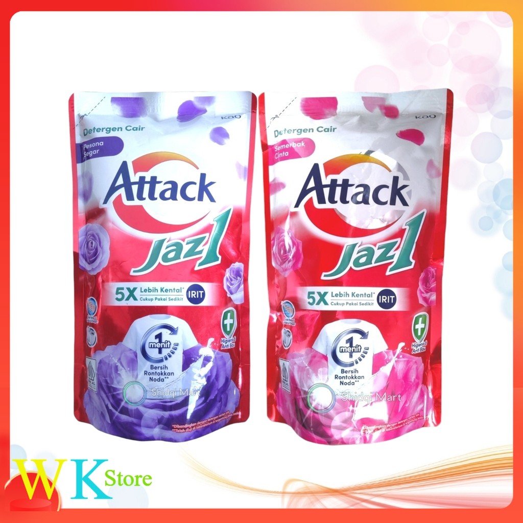 Jual Attack Jaz1 Detergel Semerbak Cinta Pesona Segar 700g | Shopee Indonesia