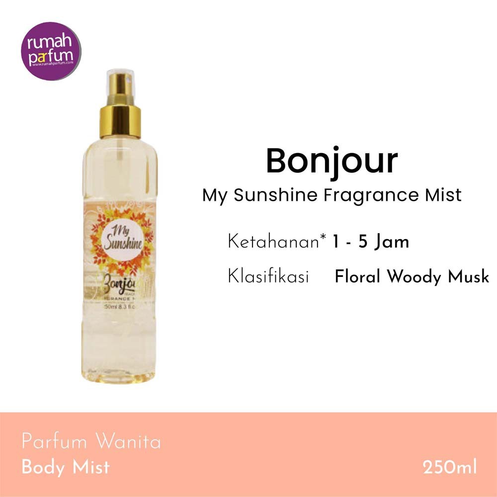 Jual Parfum Bonjour My Sunshine Fragrance Mist 250 ML | Shopee Indonesia