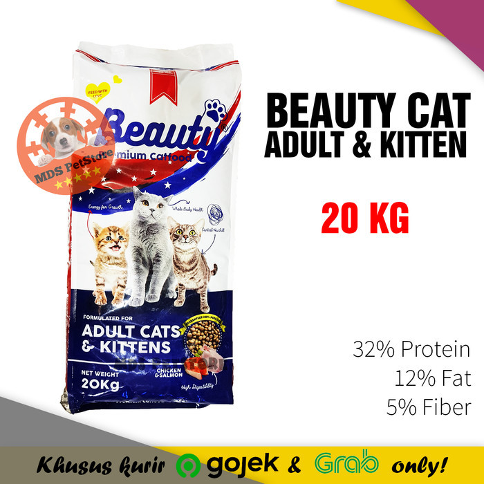 Jual Beauty Cat Chicken & Salmon 20 Kg | makanan kucing catfood maxi ...