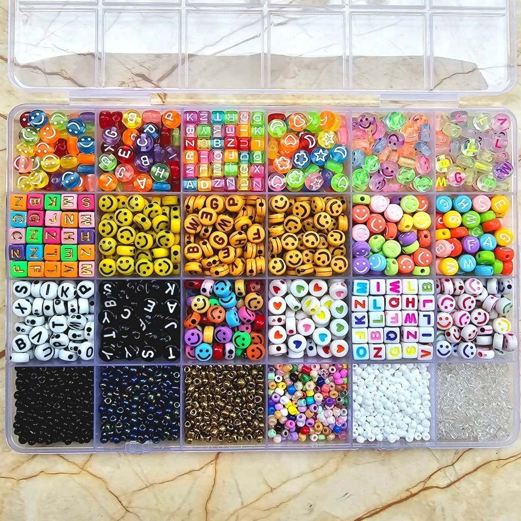 Jual Bahan DIY Manik Manik Set Aesthetic - 1 Set DIY Manik Manik ...