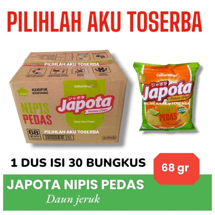 Jual Japota Keripik Kentang NIPIS PEDAS 68 gr - ( HARGA 1 DUS ...