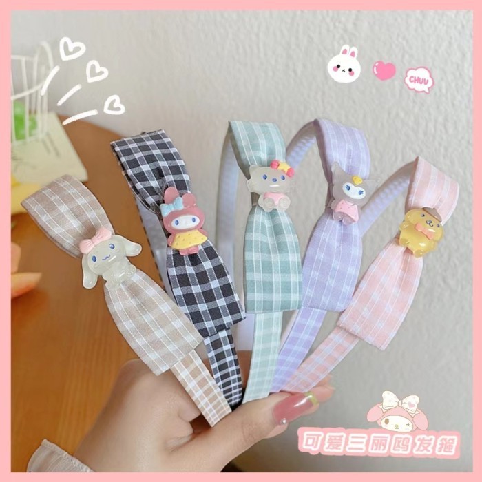 Jual GS Bando Anak Kota-kotak/Bando anak korea/Bando sanrio/Bando ...