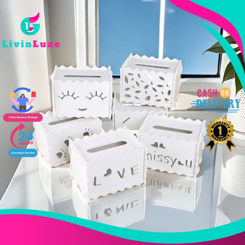 Jual LivinLuxe - Tempat Tissue Kayu Serbaguna Vintage Minimalis Desain ...