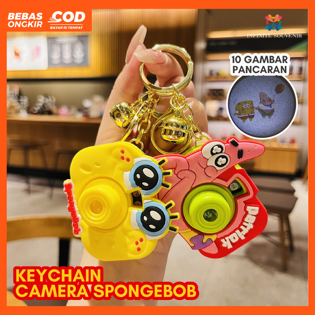 Jual Keychain Camera Spongebob dan Patrick Proyektor Mini 10 Gambar ...