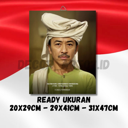 Jual NUKU MUHAMMAD AMIRUDDIN - FOTO PAHLAWAN NASIONAL VERSI AI BINGKAI ...