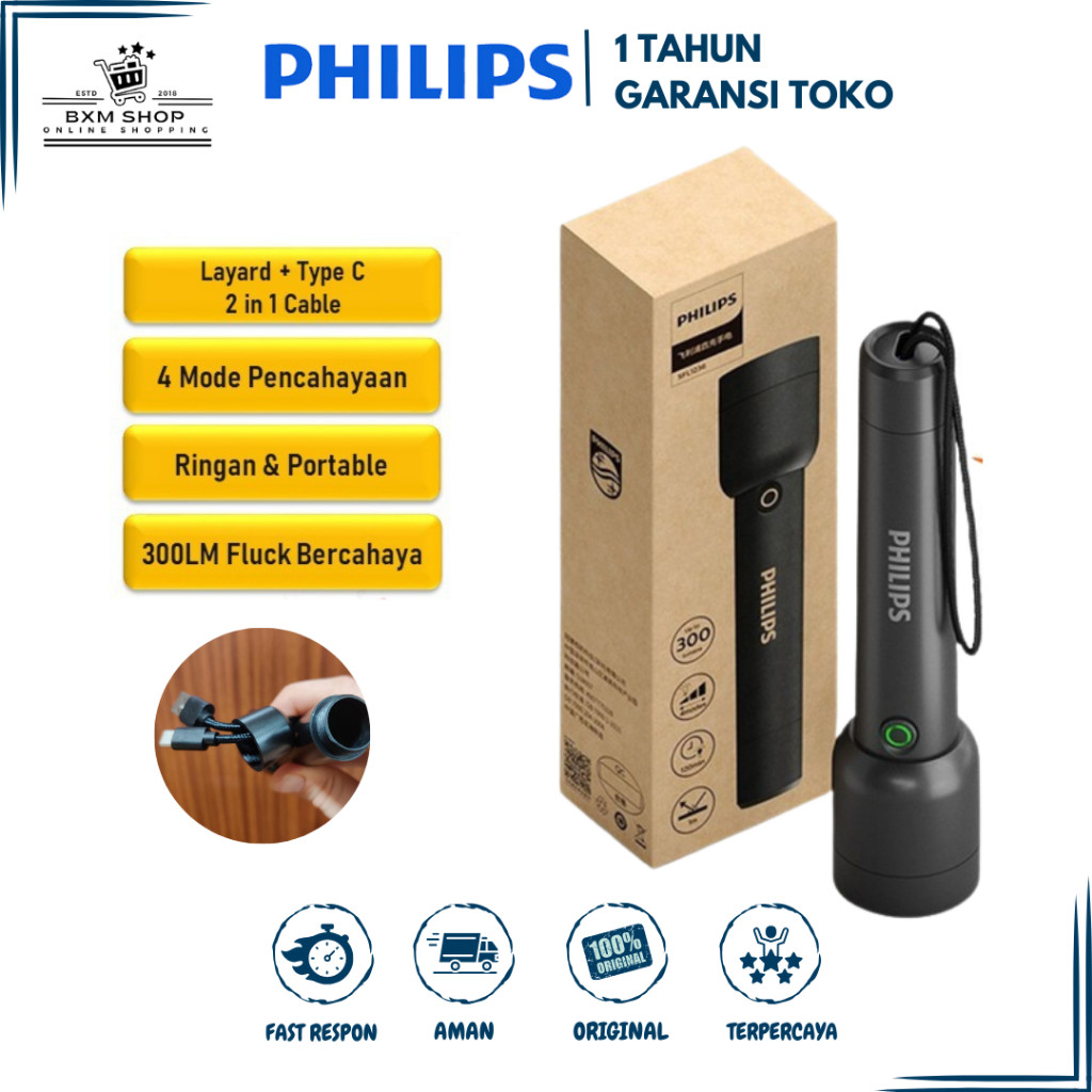 Jual AS45RT Philips SFL 1236 Senter Led Mini Flashlight / Senter Kecil ...