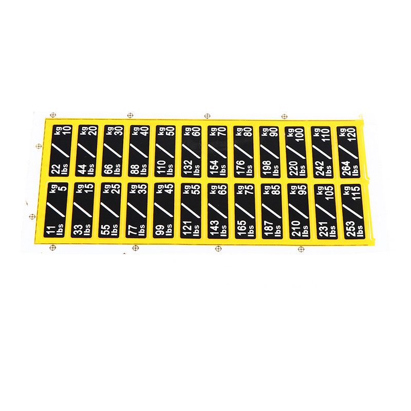 Jual 1 Sheet Weight Sticker Labels For Gym Equipment Accessories Power ...