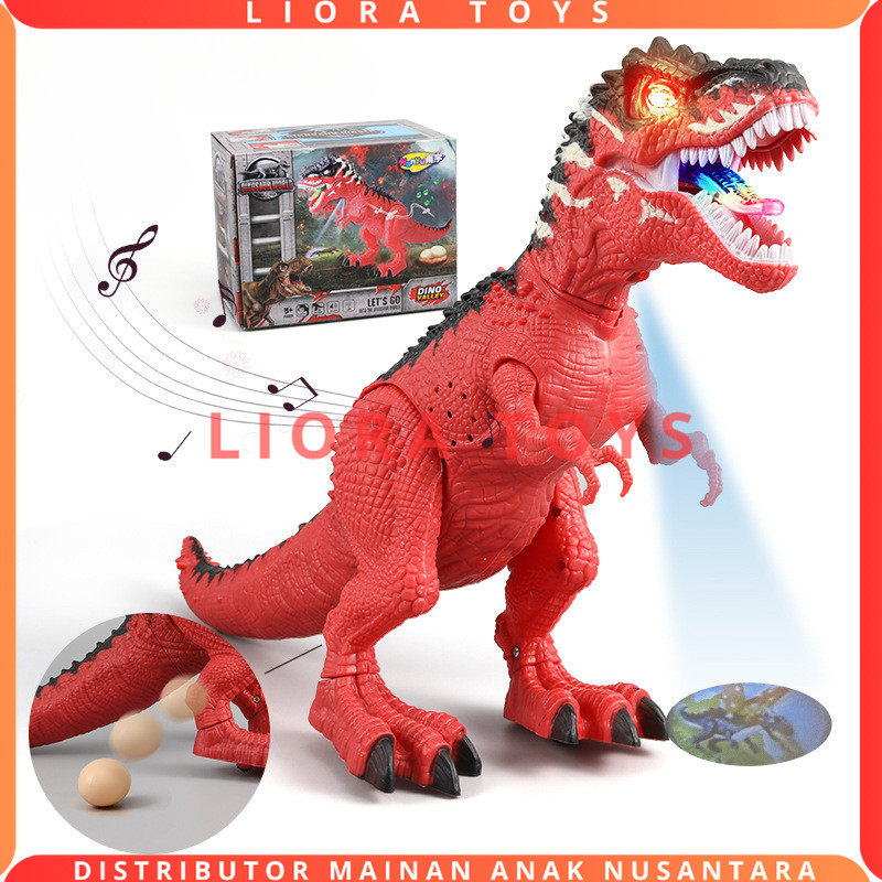 Jual Mainan Anak Robot Dinosaurus Tyrex Bertelur Bisa Berjalan Bersuara ...