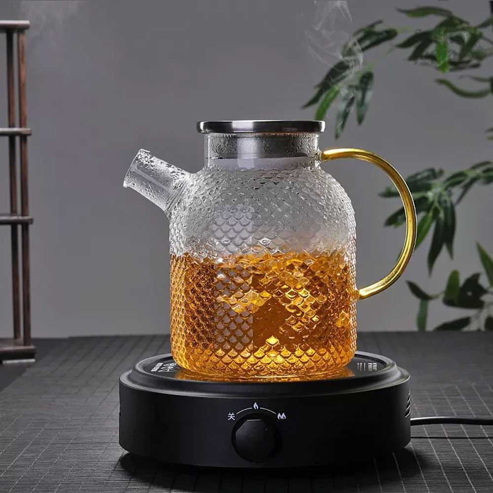 Jual Teko Teh Tahan Panas Api Pitche Chinese Teapot Glass 1514ml 1,5 Liter | Shopee Indonesia
