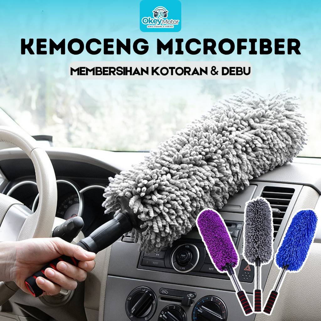Jual Kemoceng Microfiber Mobil Tebal Anti Gores Model Cendol Pembersih ...