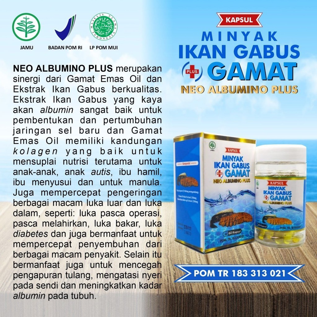 Jual Neo Albumino Minyak Ikan Gabus Plus Gamat Original Grosir DC | Shopee Indonesia