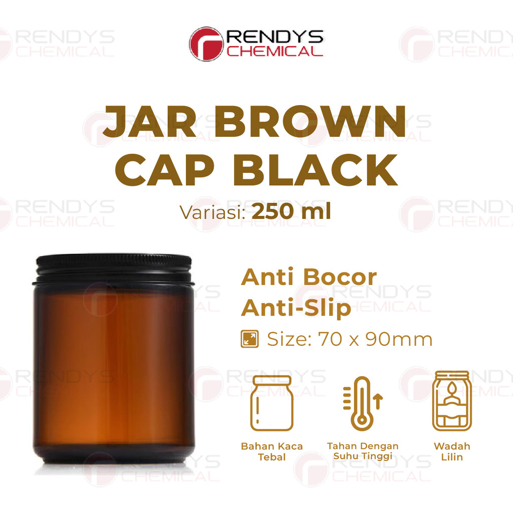 Jual Jar Kaca Amber 100ML 250ML Bulat Tutup Aluminium Hitam / Toples ...