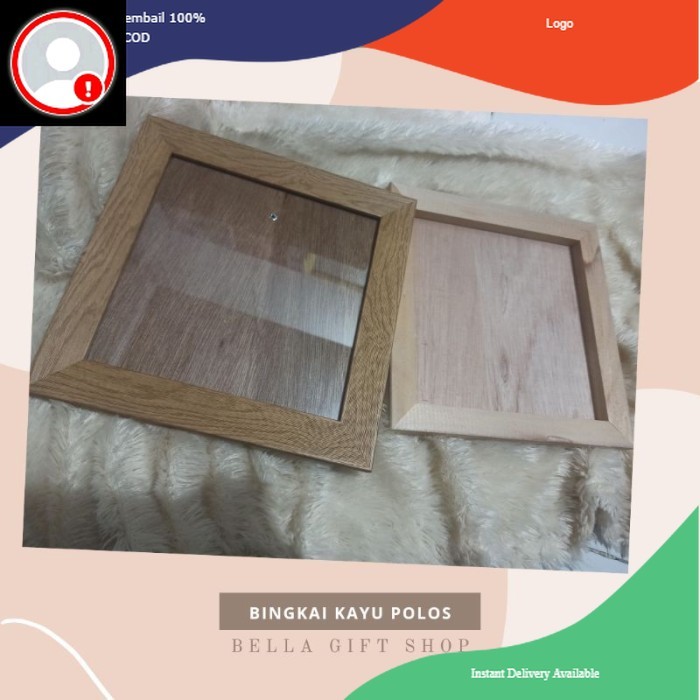 Jual bingkai kayu polos frame ukuran 20x20 20x25 kualitas super dan ...