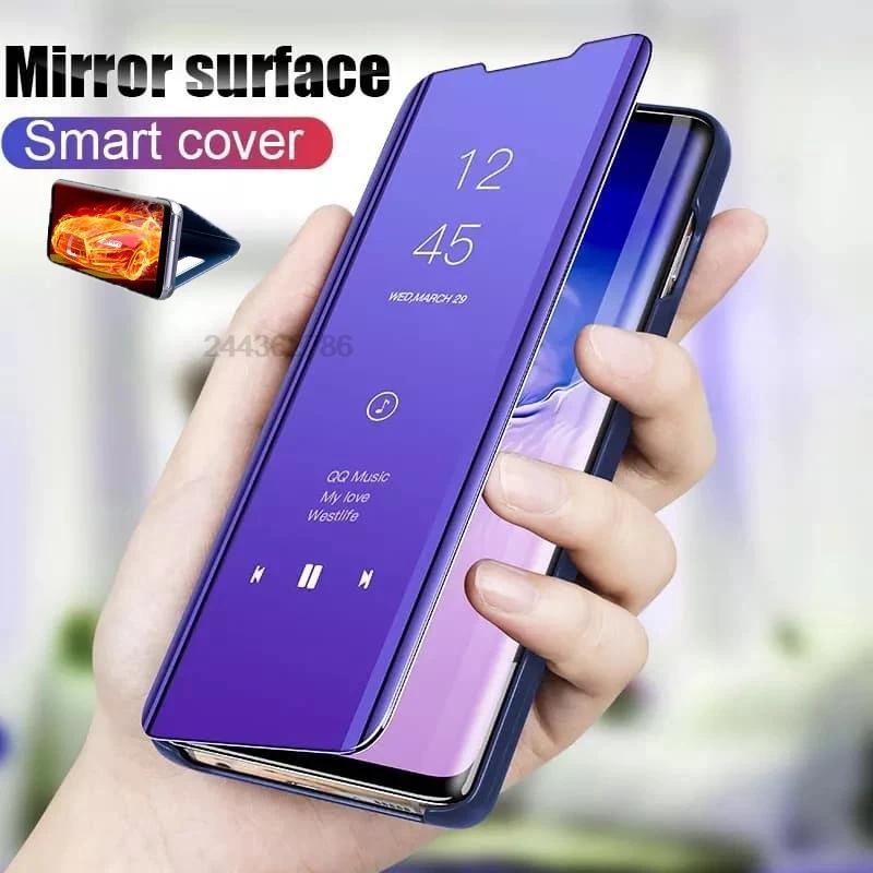 Jual Smart Mirror Flip Phone Case For Samsung Galaxy S22 S21 Ultra S20 ...