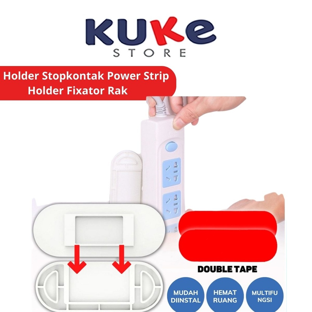 Jual Holder Stop Kontak Gantungan Papan Colokan Alat Pengait Remote TV ...