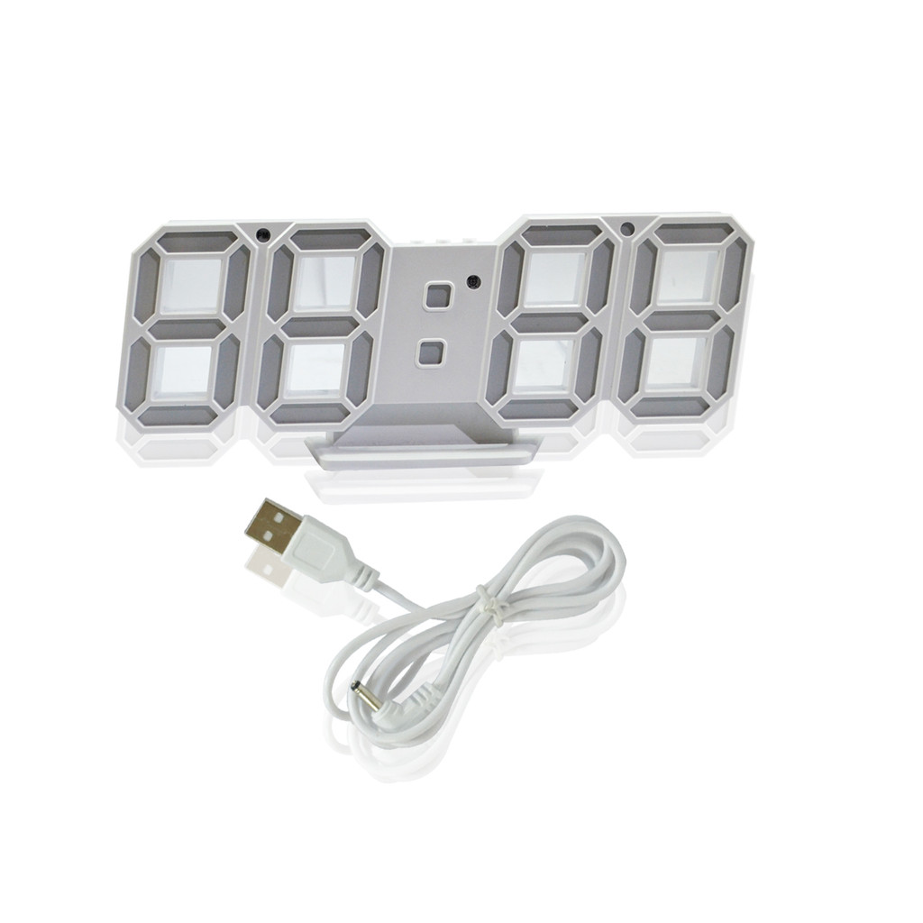 Jual Jam Digital LED 3D dinding Meja Alarm Temperatur Clock 6609 ...