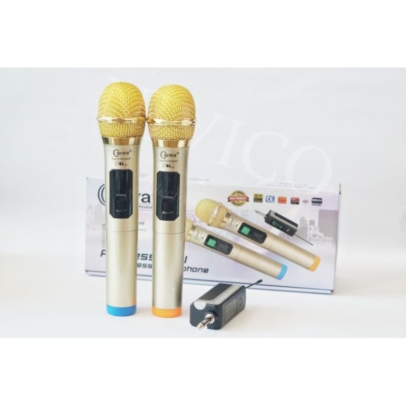 Jual Mic Microphone Wireless Single Caiwa Aiwa F-2UHF 2 UHF Baterai ...