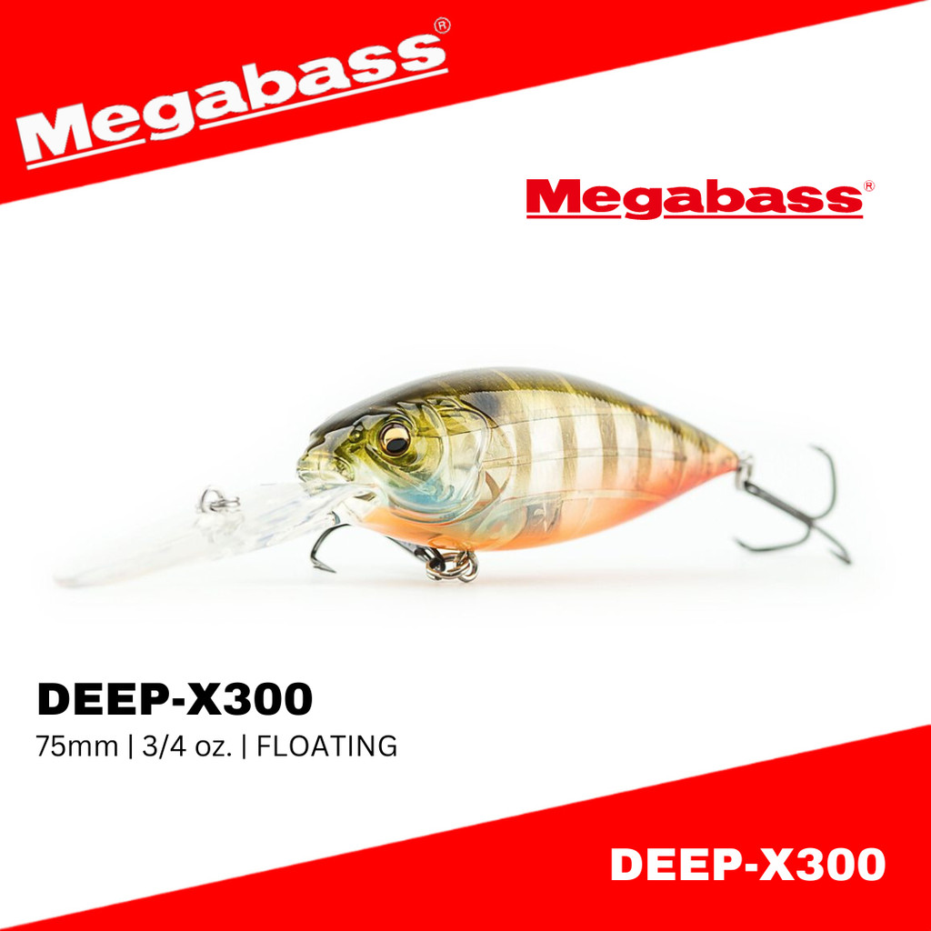 Jual Megabass Deep-X 300 Floating Crank Bait Lure 21g 75mm | Shopee Indonesia