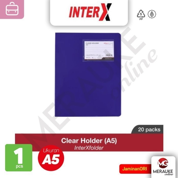 Jual InterX Clear Holder Document Keeper Display Book A5 isi 20 Lembar ...