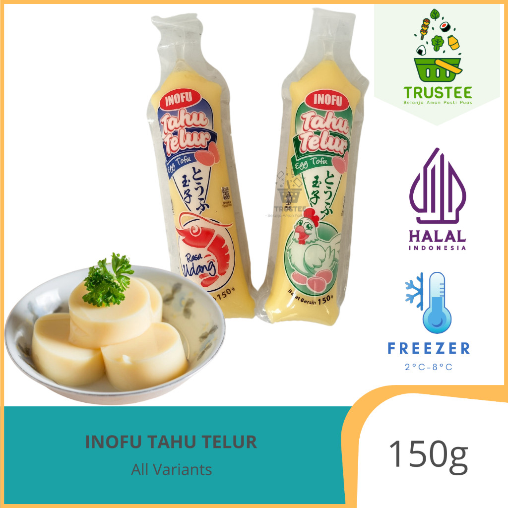 Jual Inofu Tofu Tahu Telur HALAL 150gr Rasa Udang / Japanese Egg Tofu ...