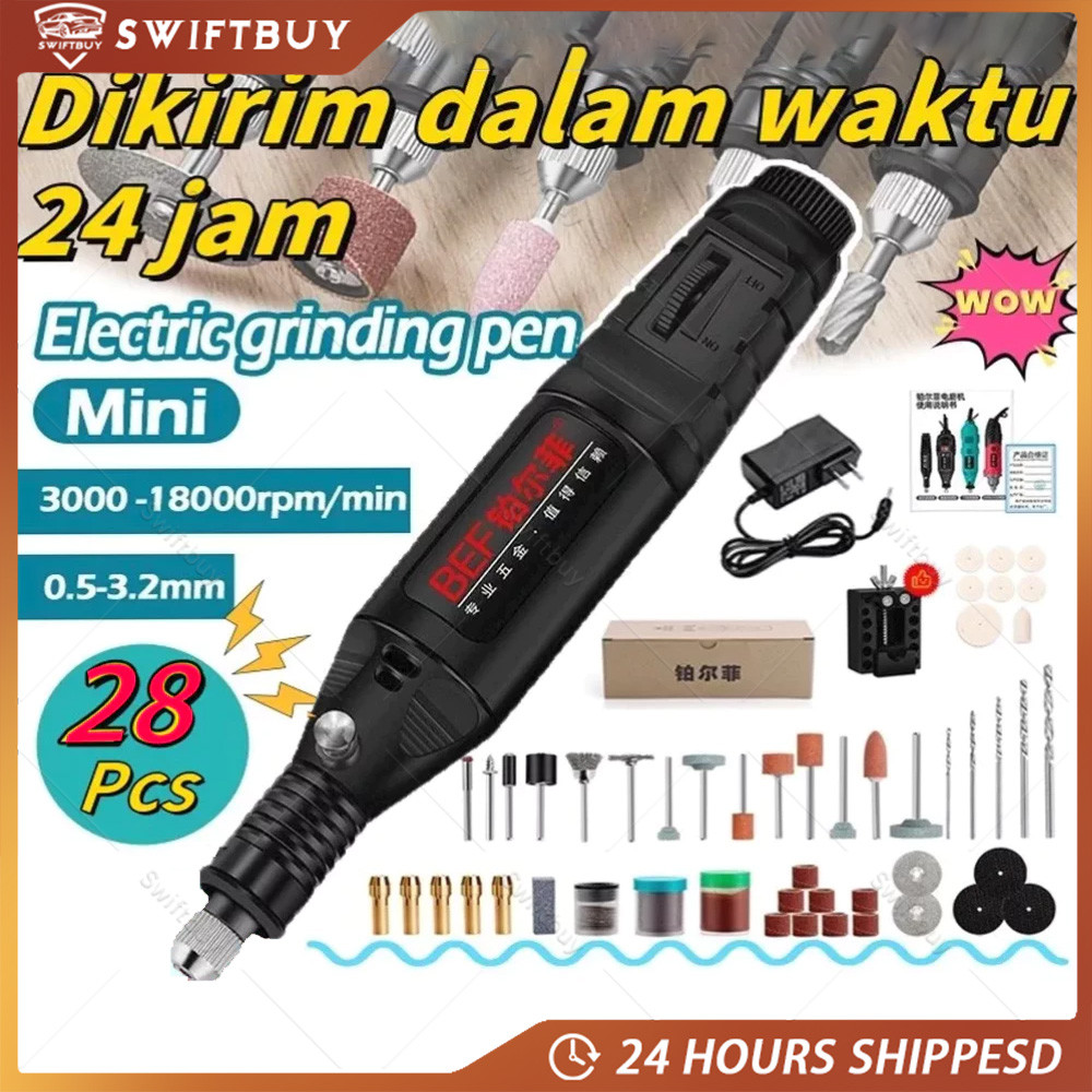 Jual Gerenda listrik Bor Mini 27PCS 12V DC 15000 RPM Mini Drill ...