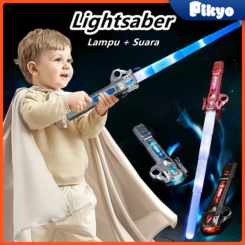 Jual Pikyo (COD) Mainan Lightsaber Star Wars 2in1 Laser Ditarik Lightsaber dengan Konektor Ada ...