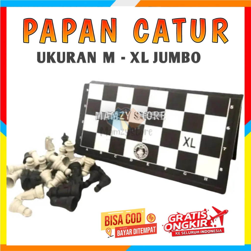 Jual Papan Catur Plastik Ukuran Besar XL JUMBO - Chess Board Games ...