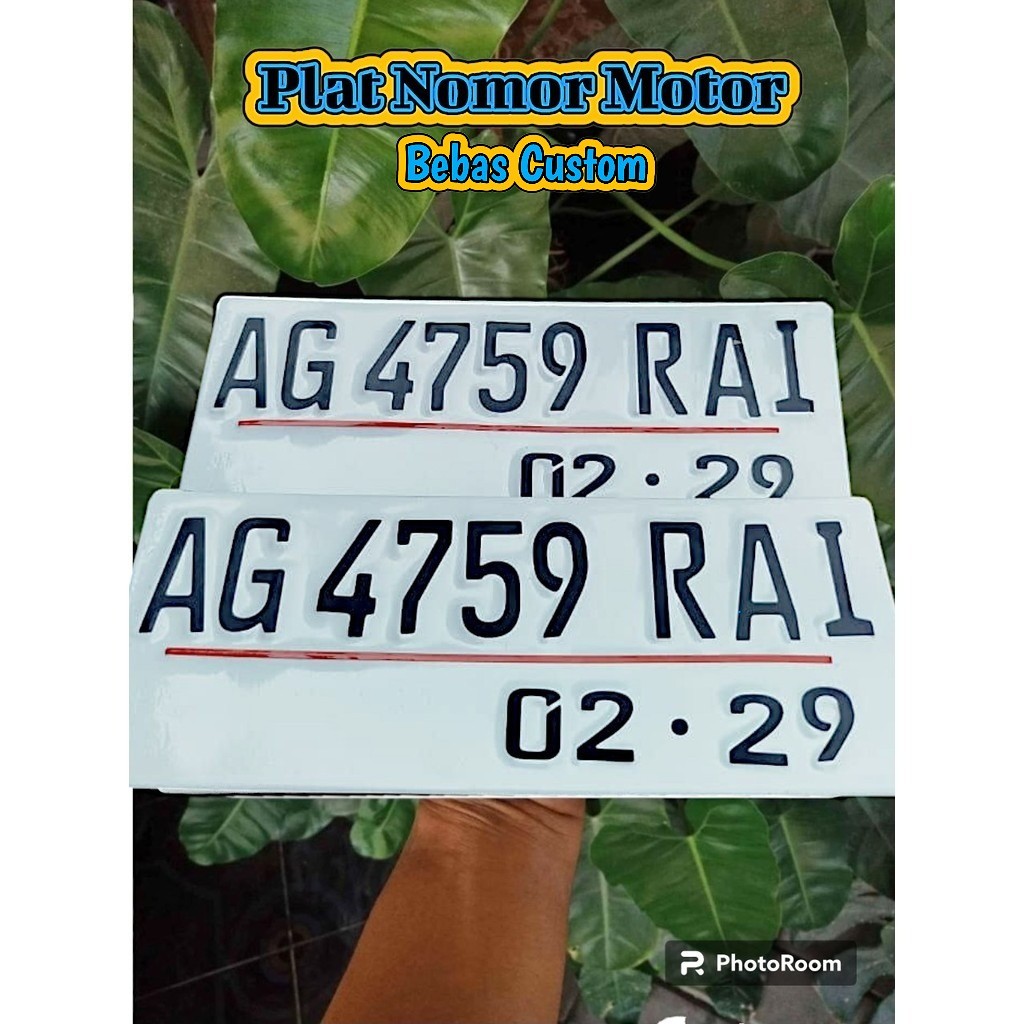 Jual Custom Logo Plat Nomor MTR baut tanam FONT TERBARU FREE LIST ...