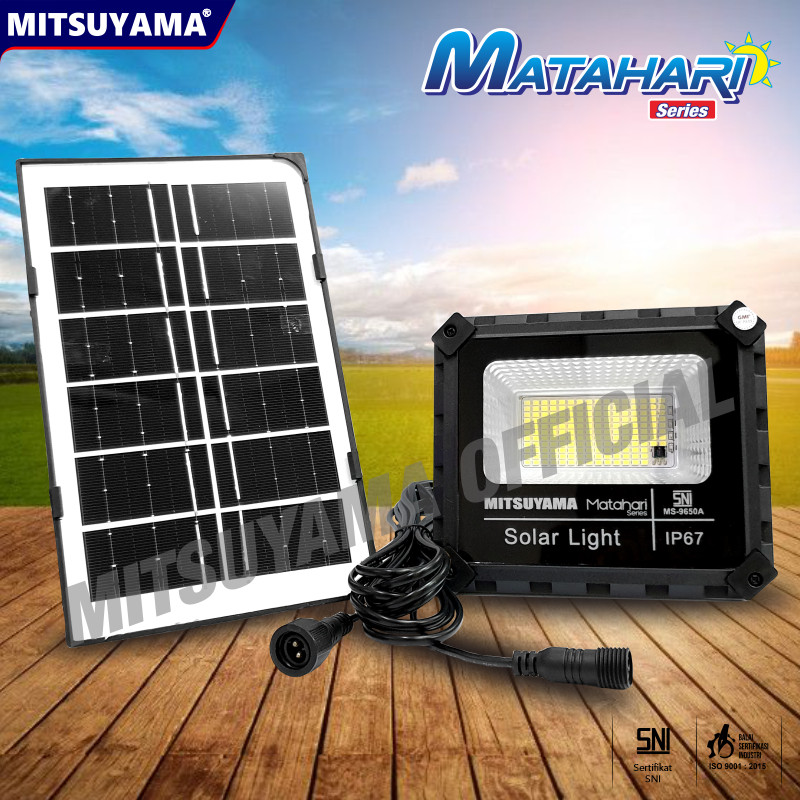 Jual MITSUYAMA LAMPU SOROT LED SOLAR PANEL DC SERI MATAHARI TENAGA ...